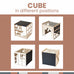 Activity cube with sensory panels – Sweet HOME from wood