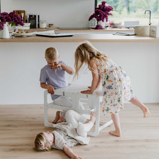 2-in-1 transformable kitchen tower - table and chair set – Sweet HOME ...