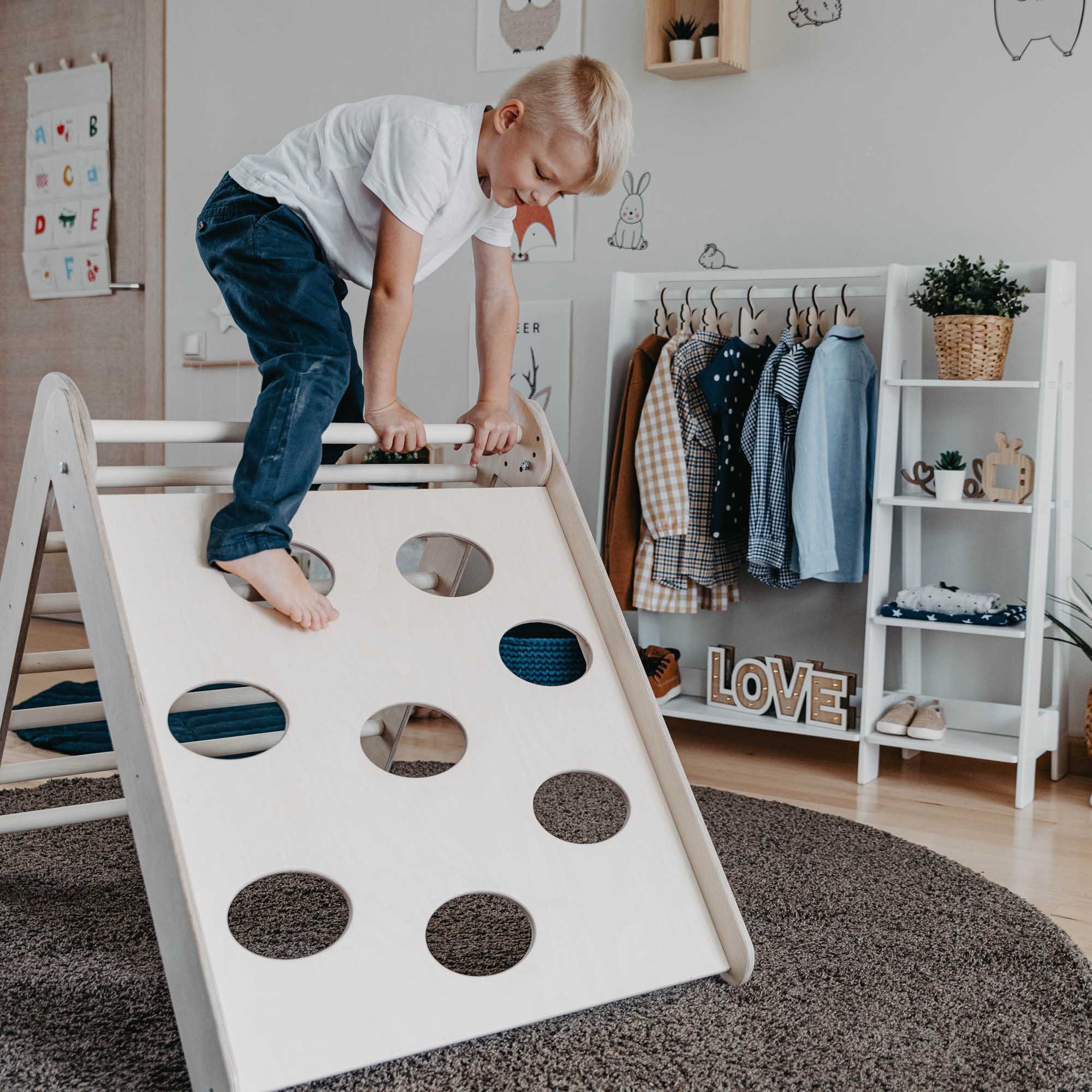 Transformable climbing triangle with 2 sensory panels – Sweet HOME from ...