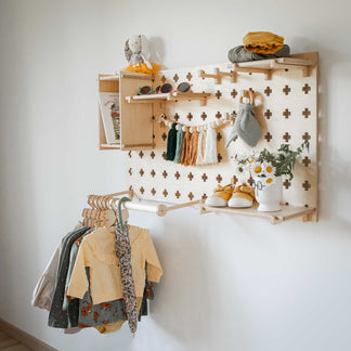 Pegboard with Clothes Clothing Rack – Sweet HOME from wood
